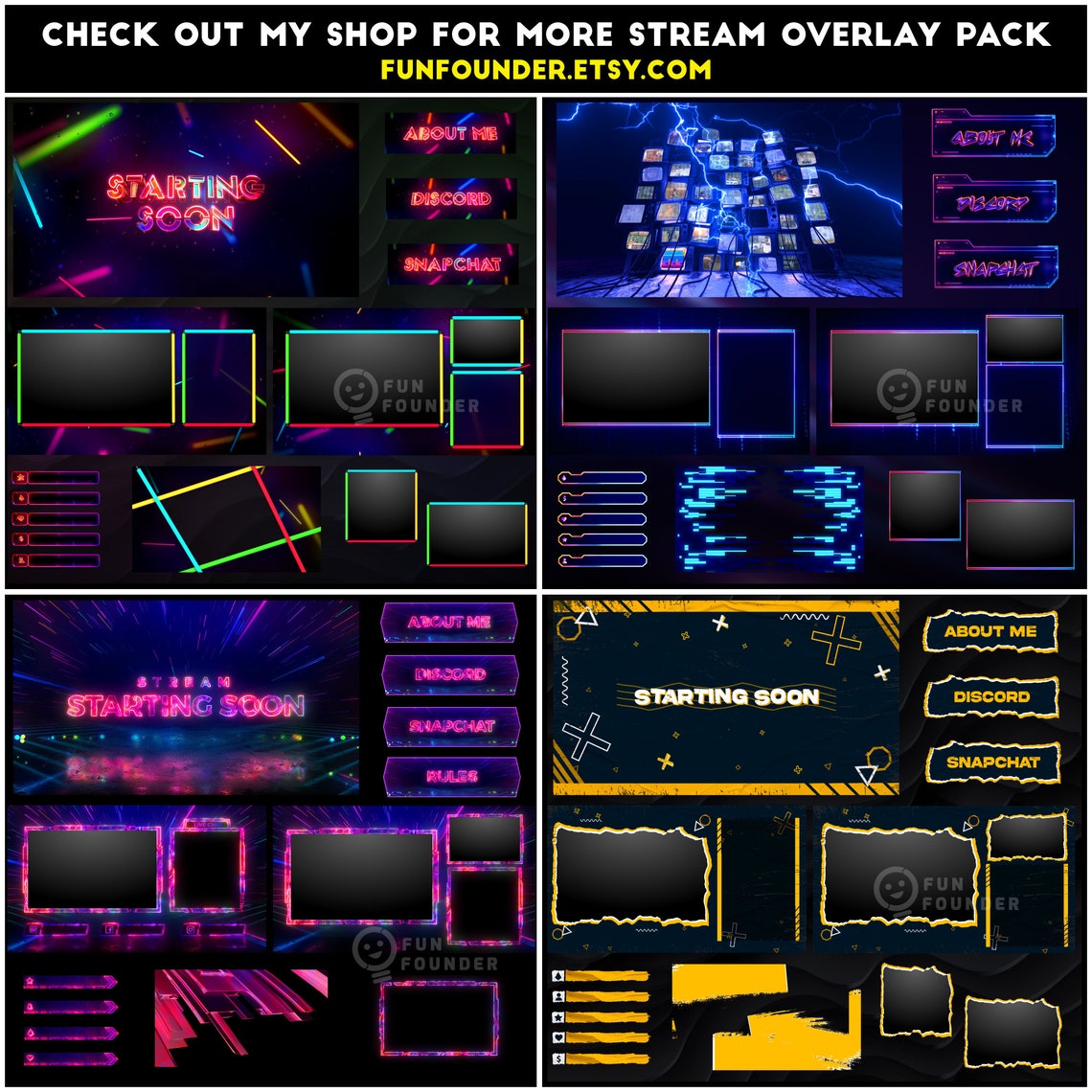 Twitch Overlay Package Red Night Animated Stream Overlay - Etsy