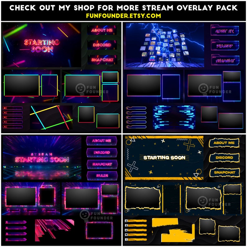 Twitch Overlay Package Red Night Animated Stream Overlay - Etsy