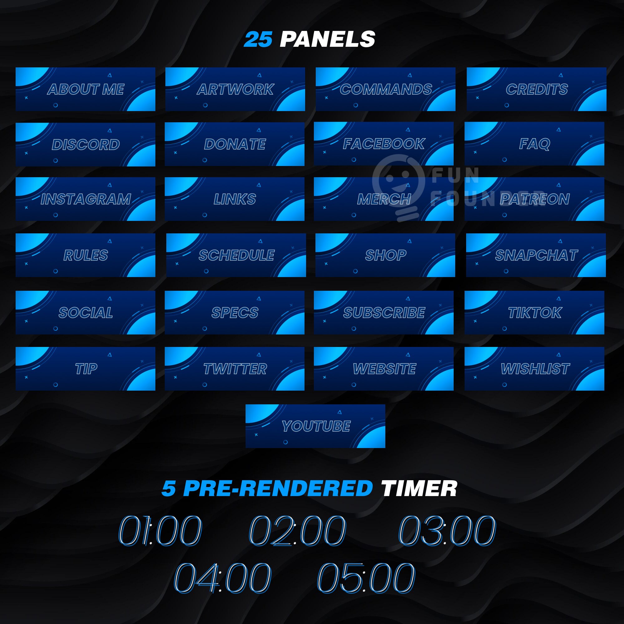 Blue Circle Animated Stream Overlay Pack Twitch Overlay - Etsy UK