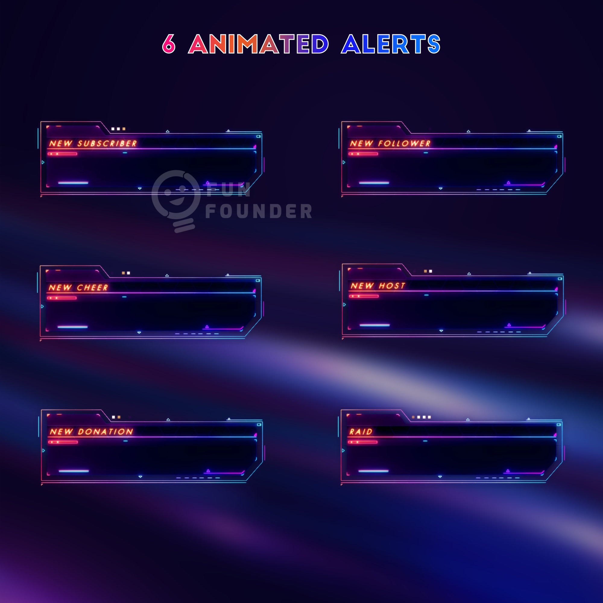 Cool Animated Stream Overlay Pack | Thunder Twitch Overlay Package ...