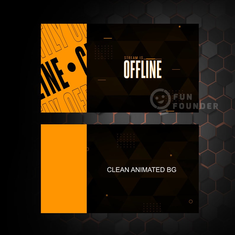 Twitch Overlay Package Orange Animated Stream Overlay Pack - Etsy