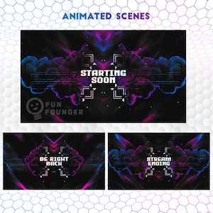 Galaxy Animated Stream Overlay Pack | Space Twitch Overlay Pack ...