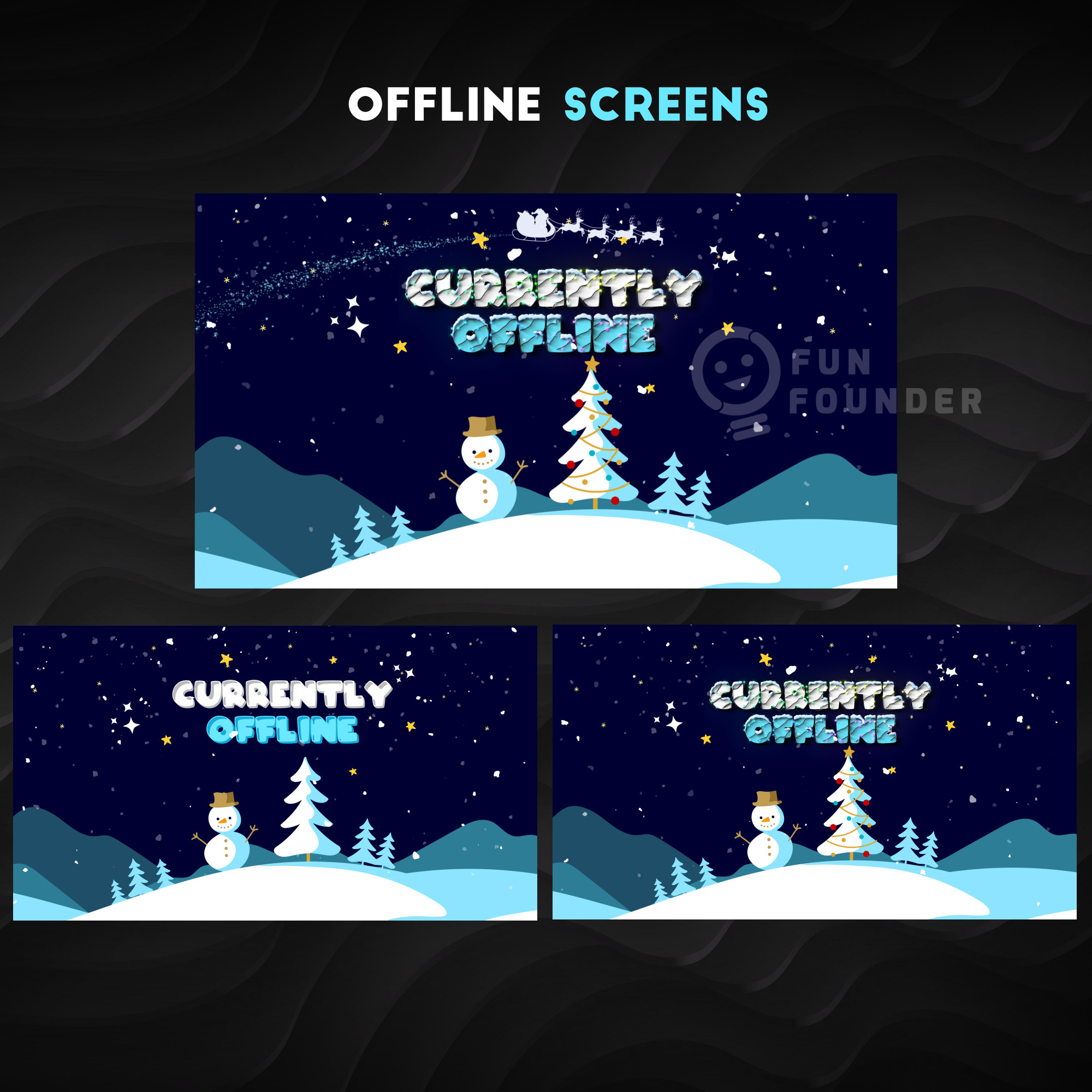 Christmas & Winter Stream Overlay Pack XMAS Stream Overlay Pack Winter ...