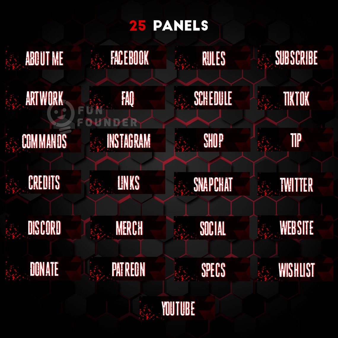 Twitch Overlay Package Red Animated Stream Overlay Pack - Etsy