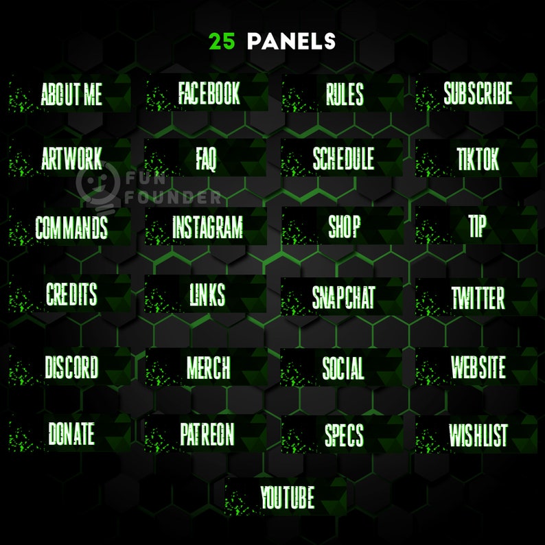 Twitch Overlay Package | Green Animated Stream Overlay Pack | Green ...