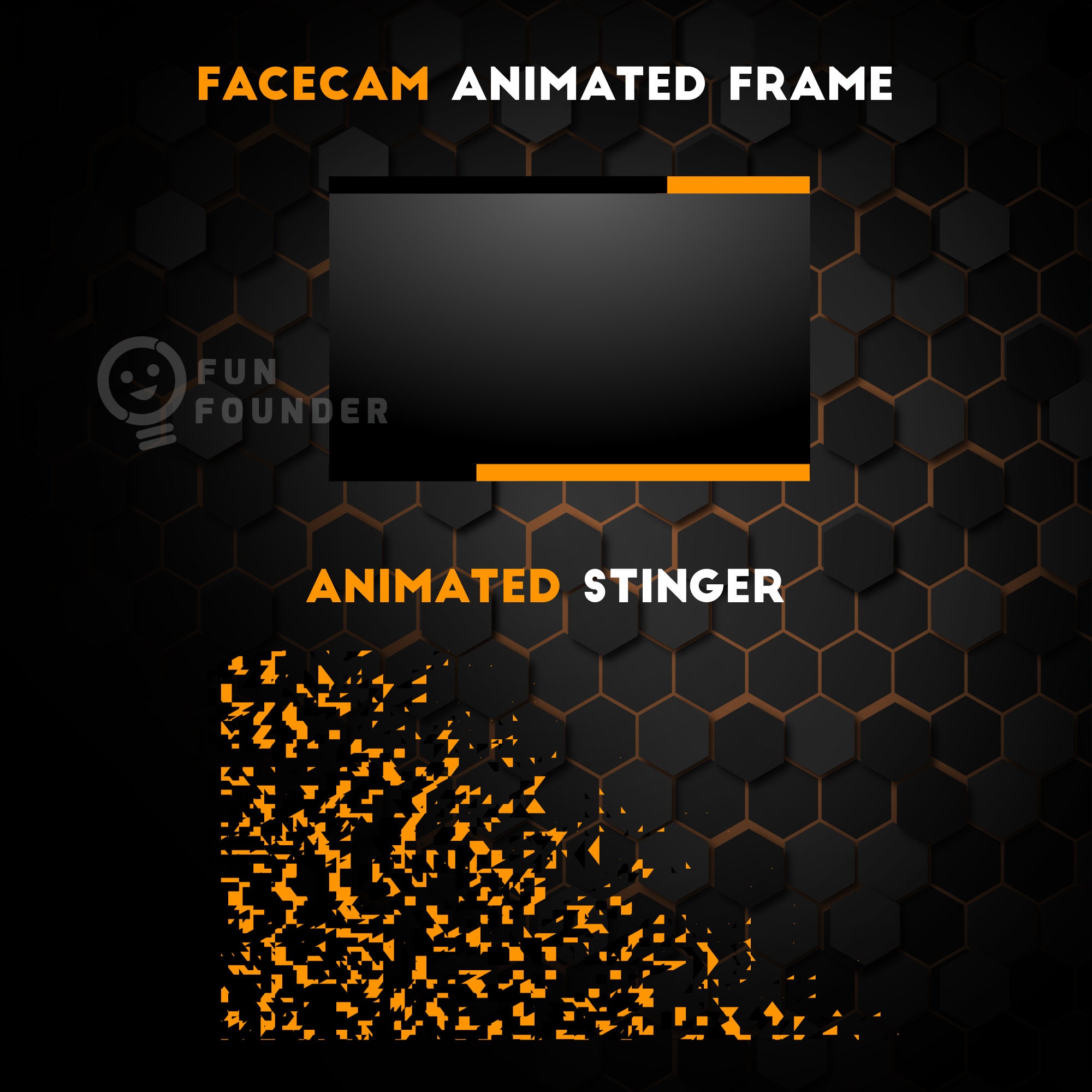 Twitch Overlay Package Orange Animated Stream Overlay Pack - Etsy