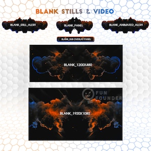 Orange Blue Animated Stream Overlay Pack | Twitch Overlay Pack ...