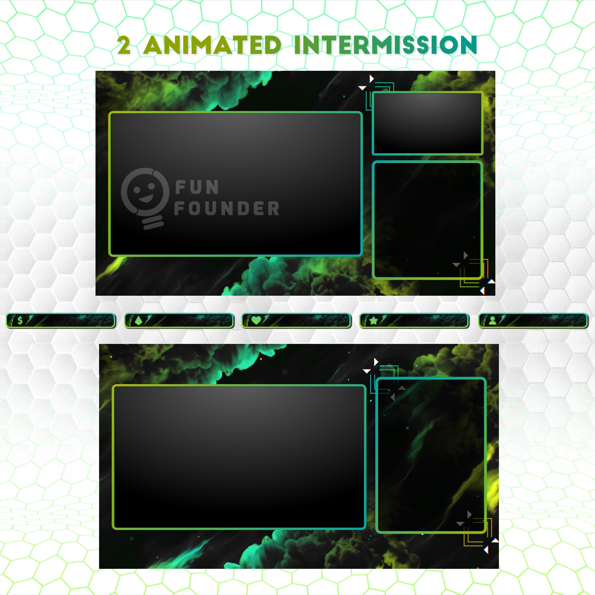 Polar Night Animated Stream Overlay Pack | Twitch Overlay Pack | Aurora ...