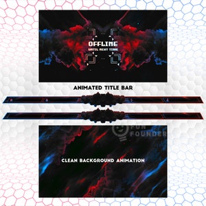 Red and Blue Night Animated Stream Overlay Pack | Red & Blue Night ...