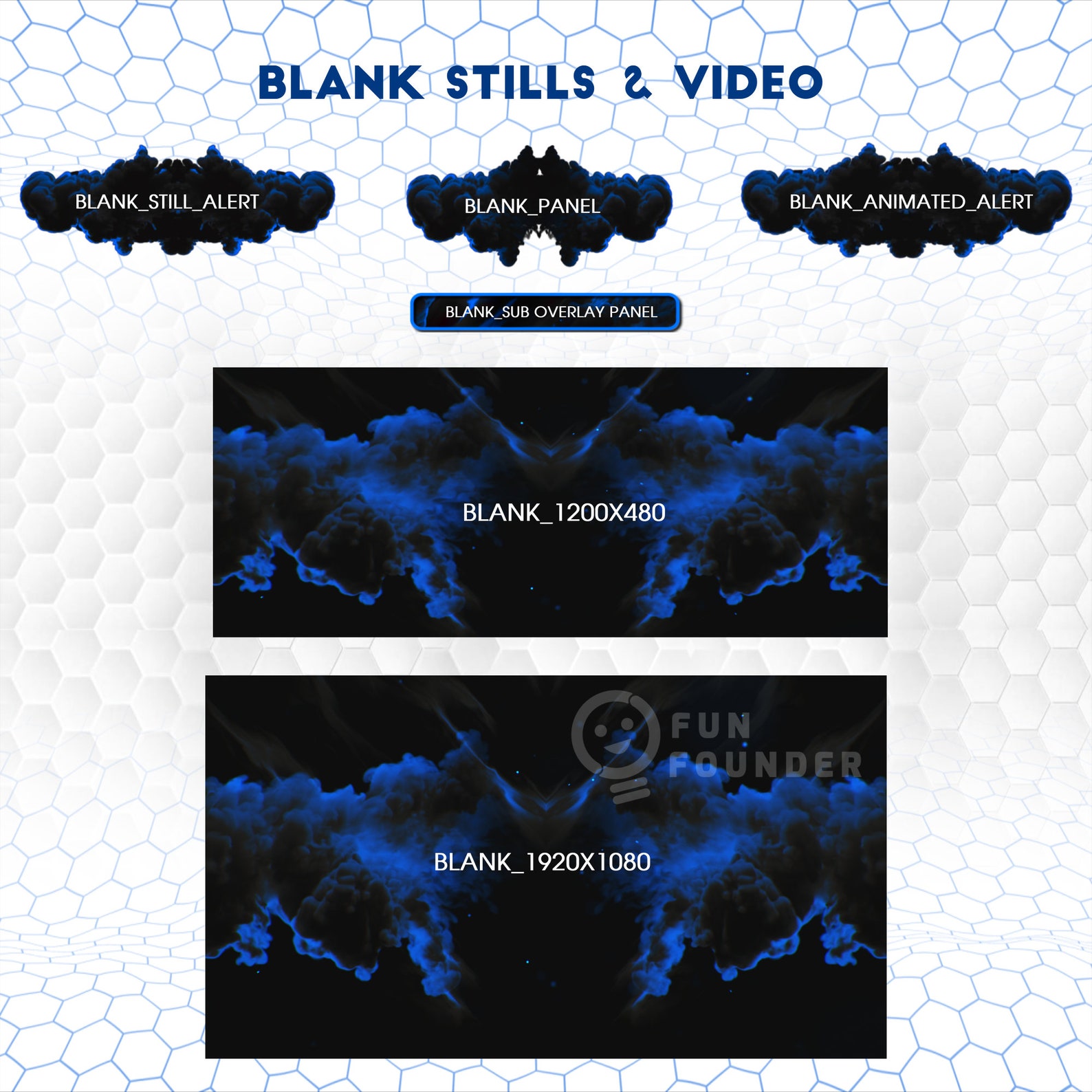 Blue Night Animated Stream Overlay Pack Twitch Overlay - Etsy