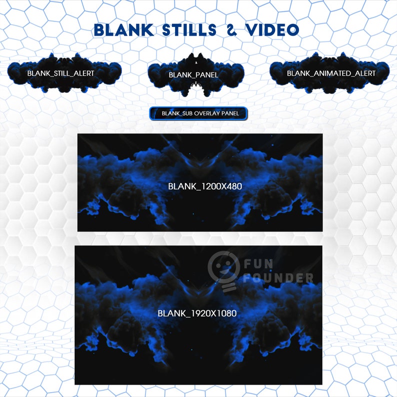 Blue Night Animated Stream Overlay Pack Twitch Overlay - Etsy