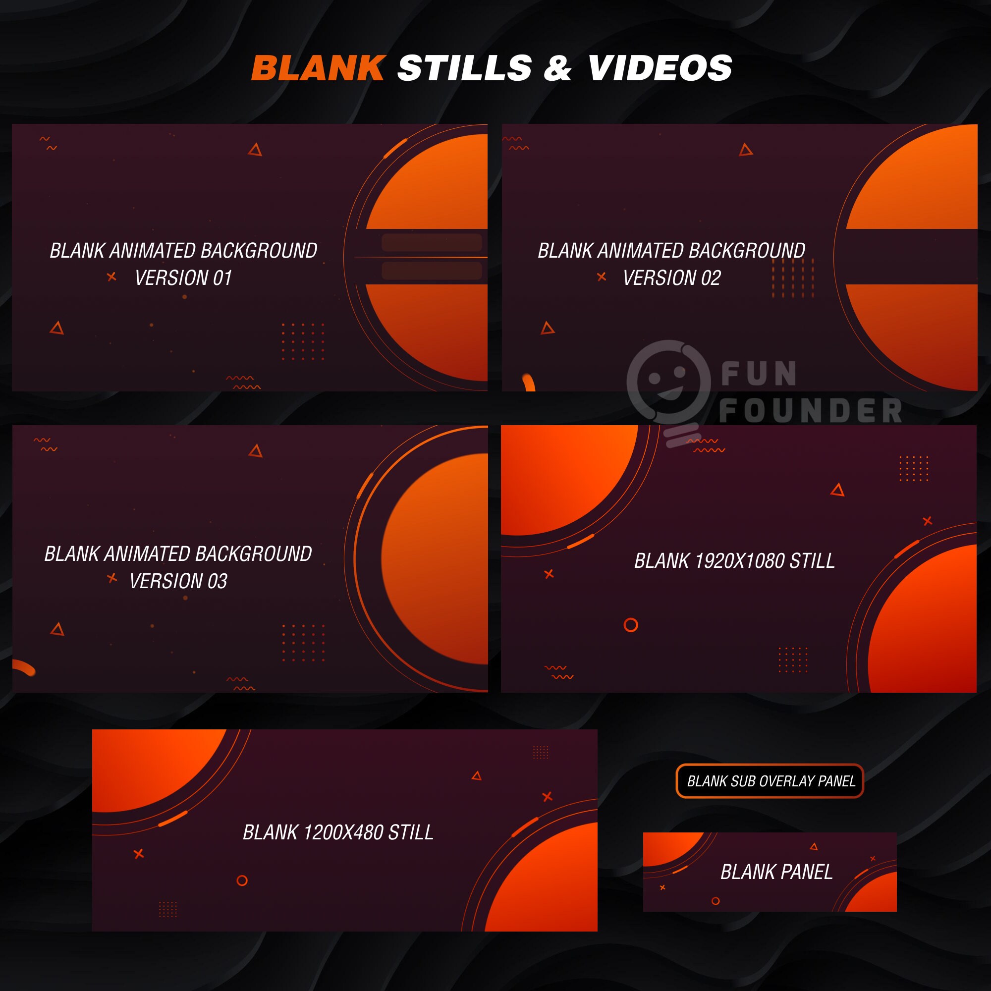 Orange Circle Animated Stream Overlay Pack: Twitch Graphics (digital ...