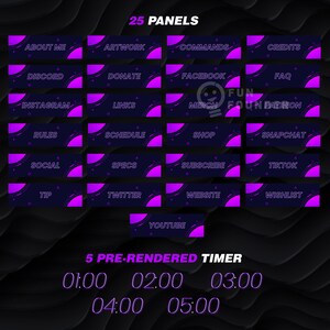 Purple Circle Animated Stream Overlay Pack (digital Download) - Etsy