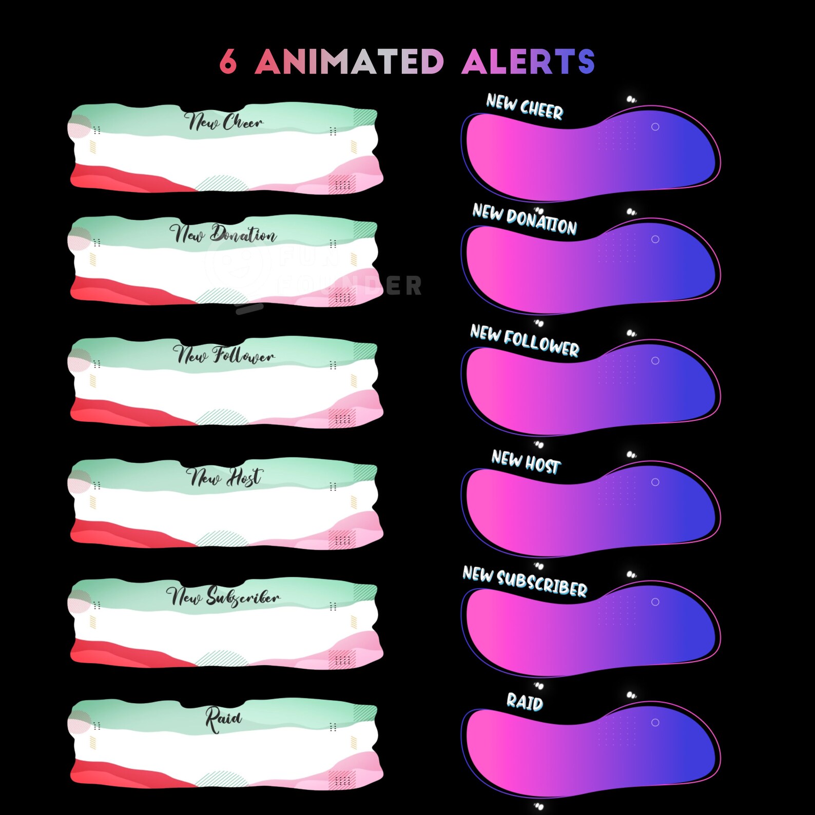 2 Colorful Animated Stream Overlays in 1 Pack | Spring Color Animated ...