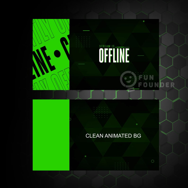 Twitch Overlay Package | Green Animated Stream Overlay Pack | Green ...