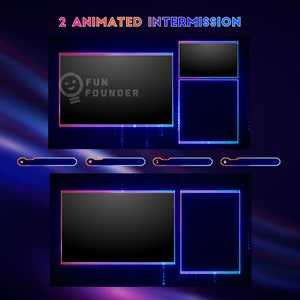 Cool Animated Stream Overlay Pack | Thunder Twitch Overlay Package ...