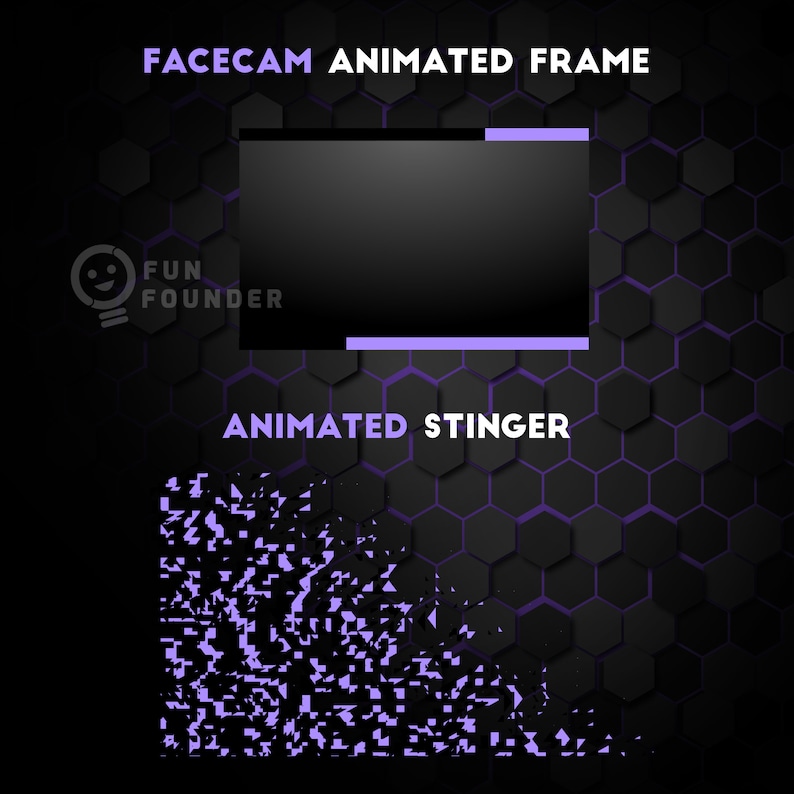 Twitch Overlay Package | Violet Animated Stream Overlay Pack | Purple ...