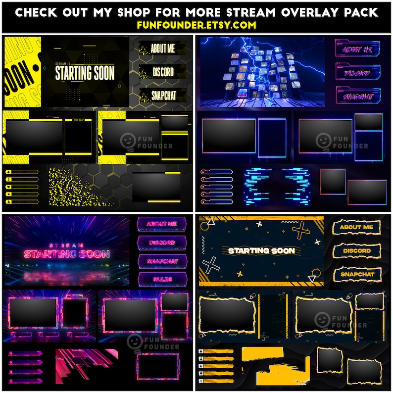 2 Overlays in 1 Pack | Purple and Orange Glowing Rain Stream Overlay ...