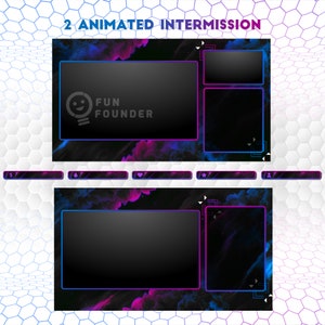 Galaxy Animated Stream Overlay Pack | Space Twitch Overlay Pack ...