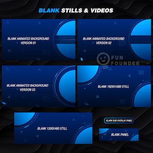 Blue Circle Animated Stream Overlay Pack: Twitch Package (digital ...