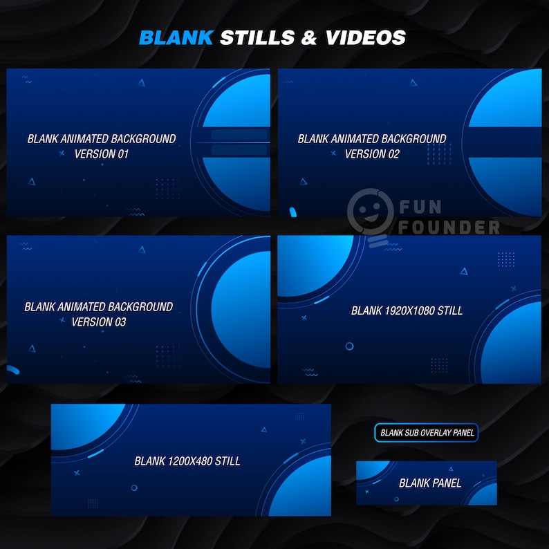 Blue Circle Animated Stream Overlay Pack Twitch Overlay - Etsy UK