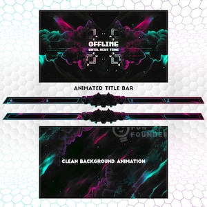 Turquoise Galaxy Night Animated Stream Overlay Pack | Turquoise Night ...