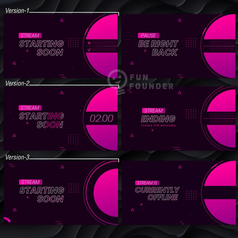 Pink Circle Animated Stream Overlay Pack (digital Download) - Etsy