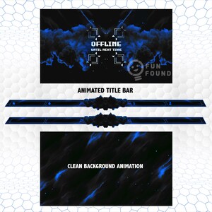 Blue Night Animated Stream Overlay Pack | Twitch Overlay Package ...