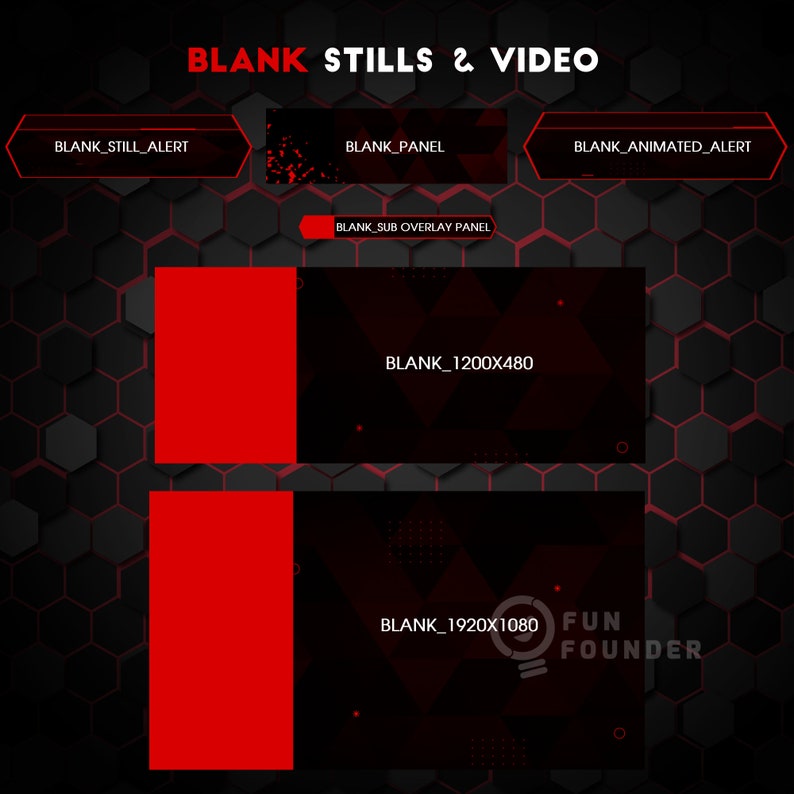 Twitch Overlay Package Red Animated Stream Overlay Pack - Etsy UK