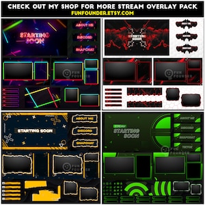 Orange Circle Animated Stream Overlay Pack: Twitch Graphics (digital ...