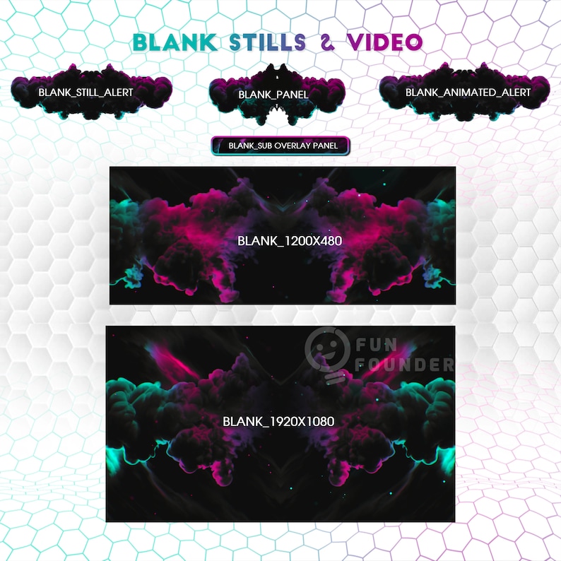 Turquoise Galaxy Night Animated Stream Overlay Pack | Turquoise Night ...