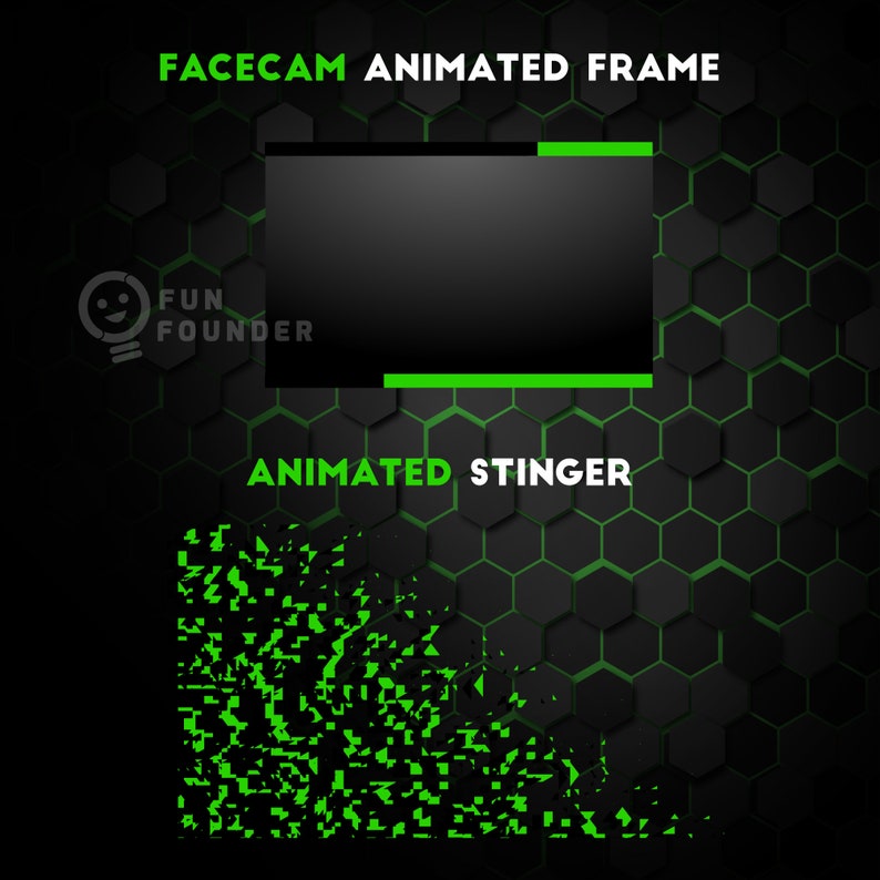 Twitch Overlay Package | Green Animated Stream Overlay Pack | Green ...