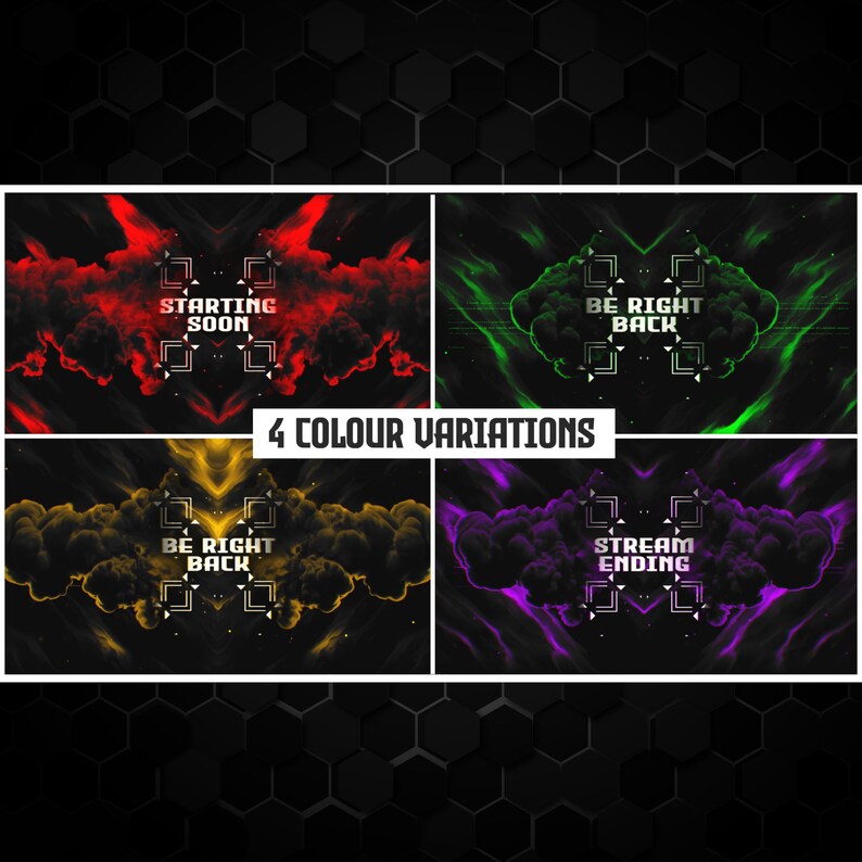 Blue Night Animated Stream Overlay Pack Twitch Overlay - Etsy