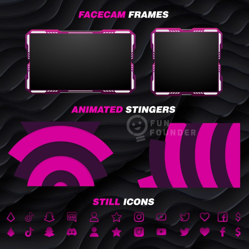 Pink Circle Animated Stream Overlay Pack Twitch Overlay - Etsy