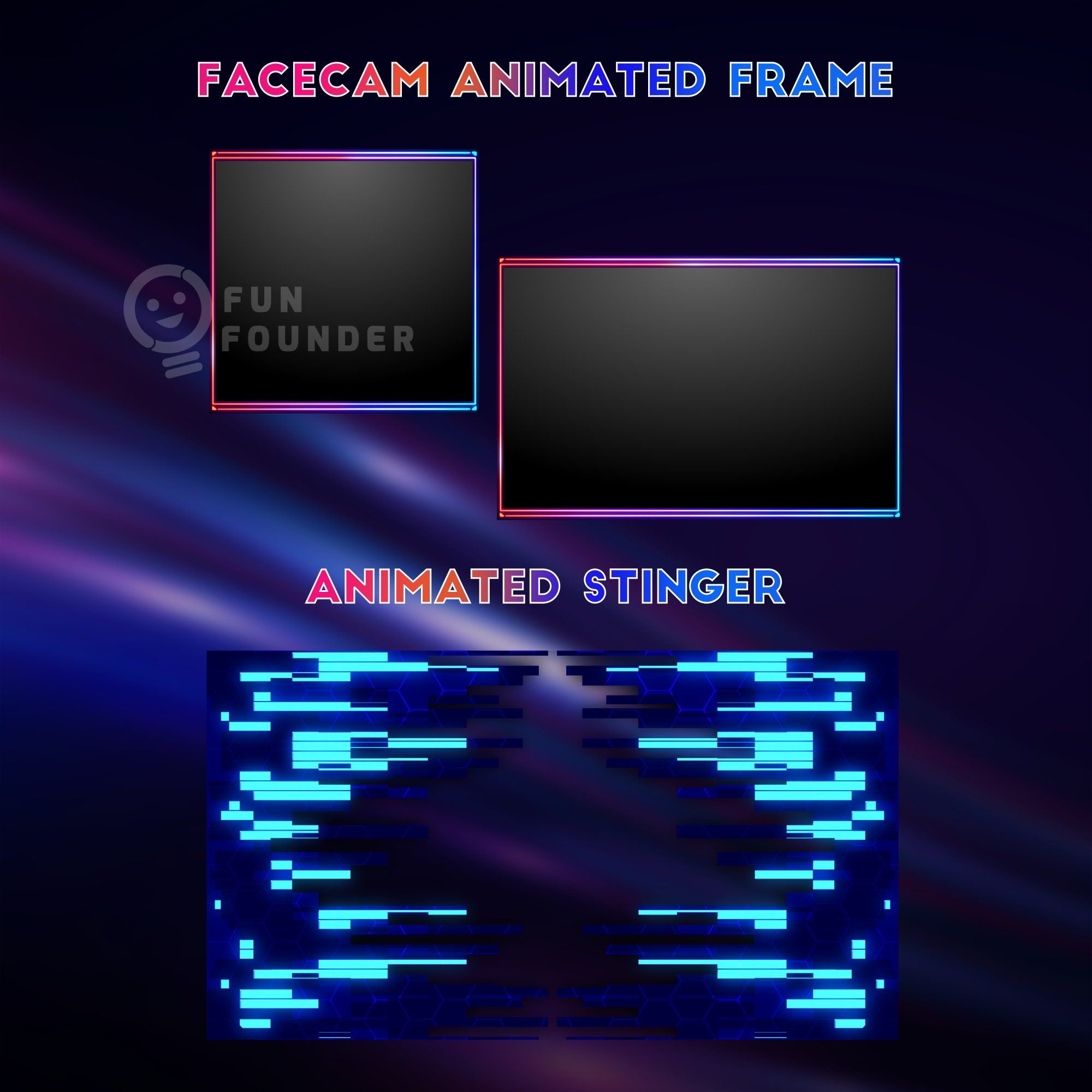 Cool Animated Stream Overlay Pack Thunder Twitch Overlay - Etsy Australia