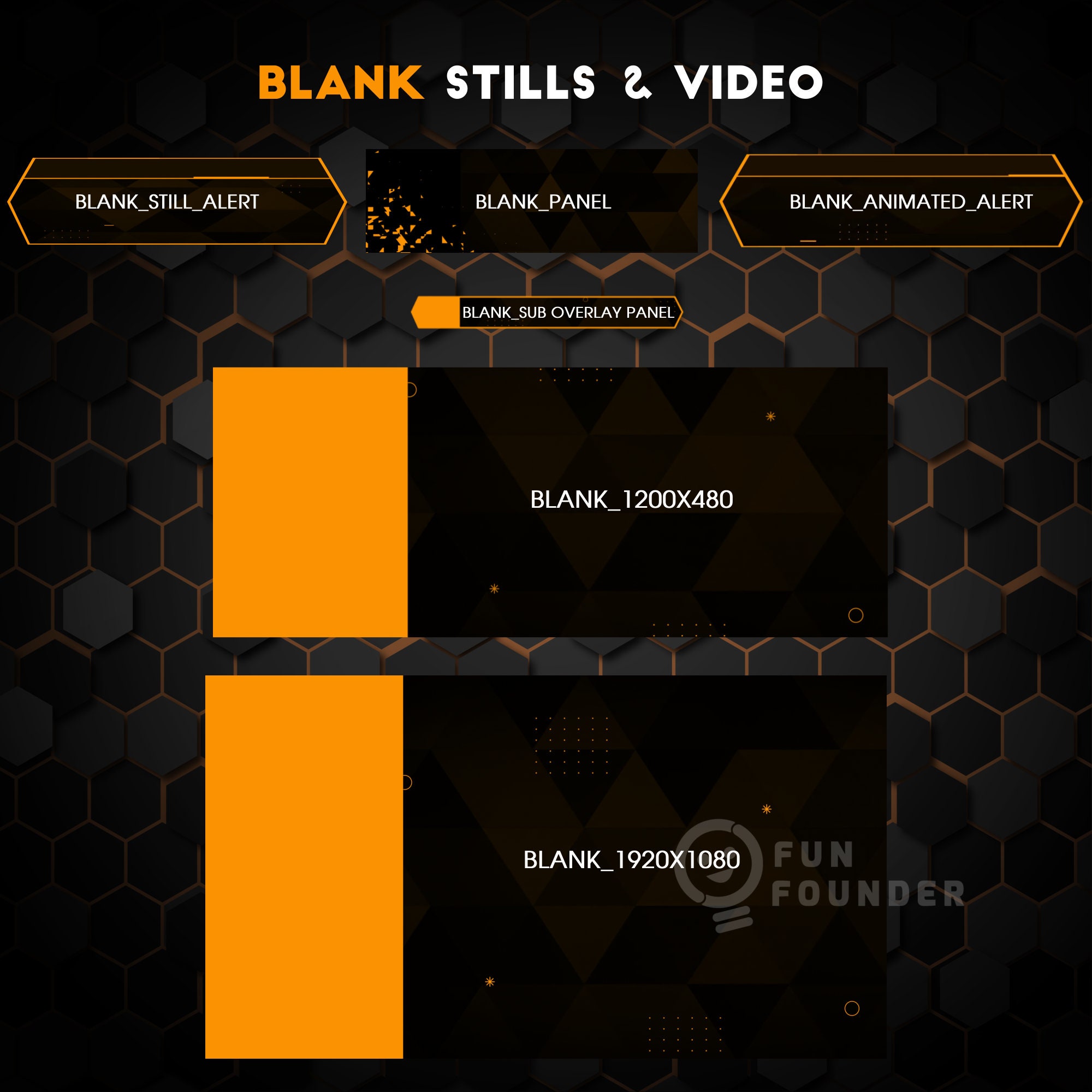 Twitch Overlay Package Orange Animated Stream Overlay Pack - Etsy