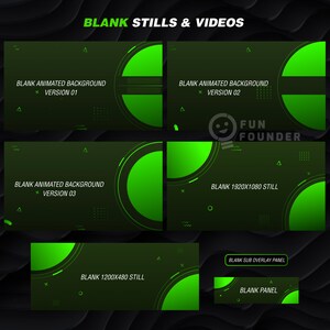 Green Circle Animated Stream Overlay Pack: Twitch Overlay (digital ...