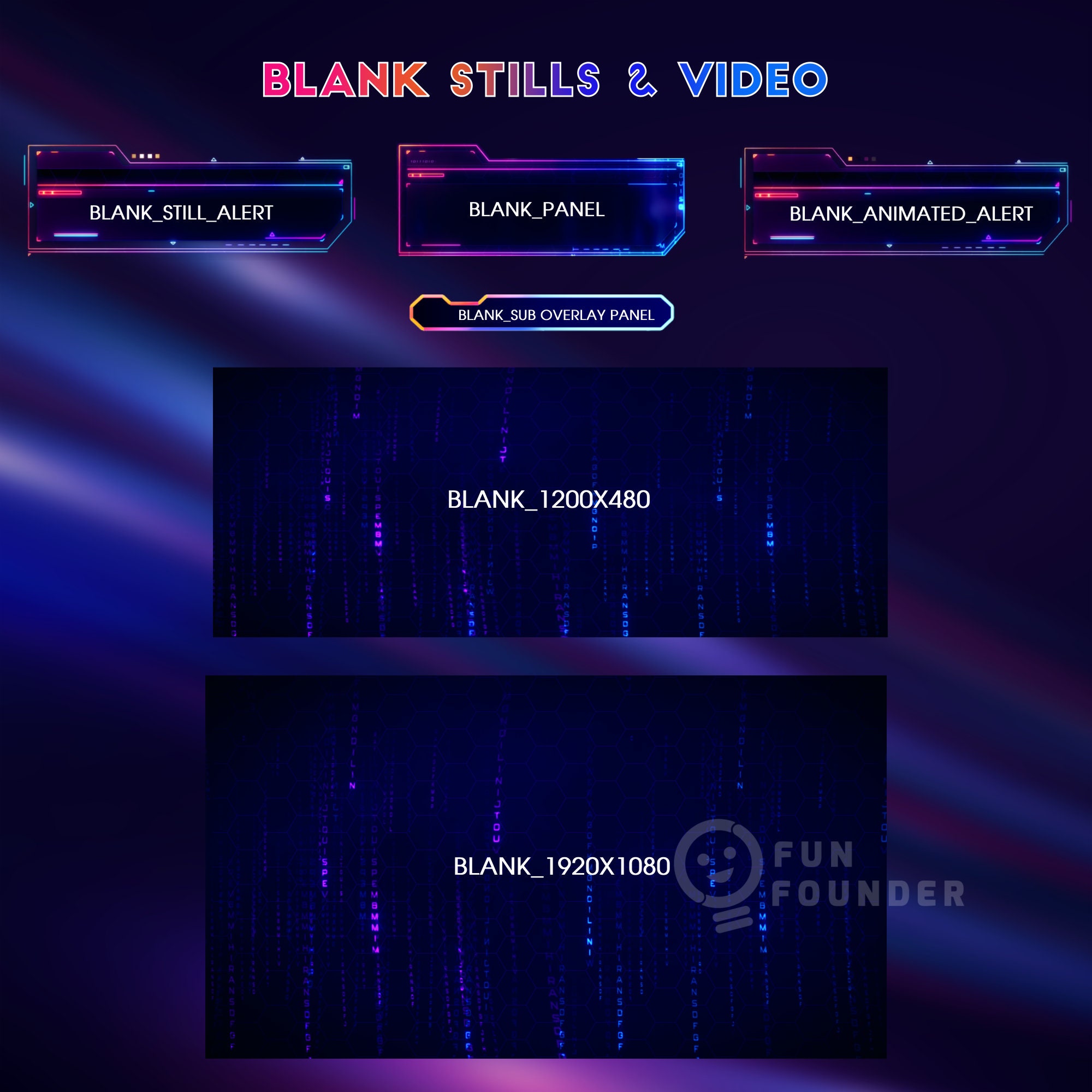 Cool Animated Stream Overlay Pack | Thunder Twitch Overlay Package ...