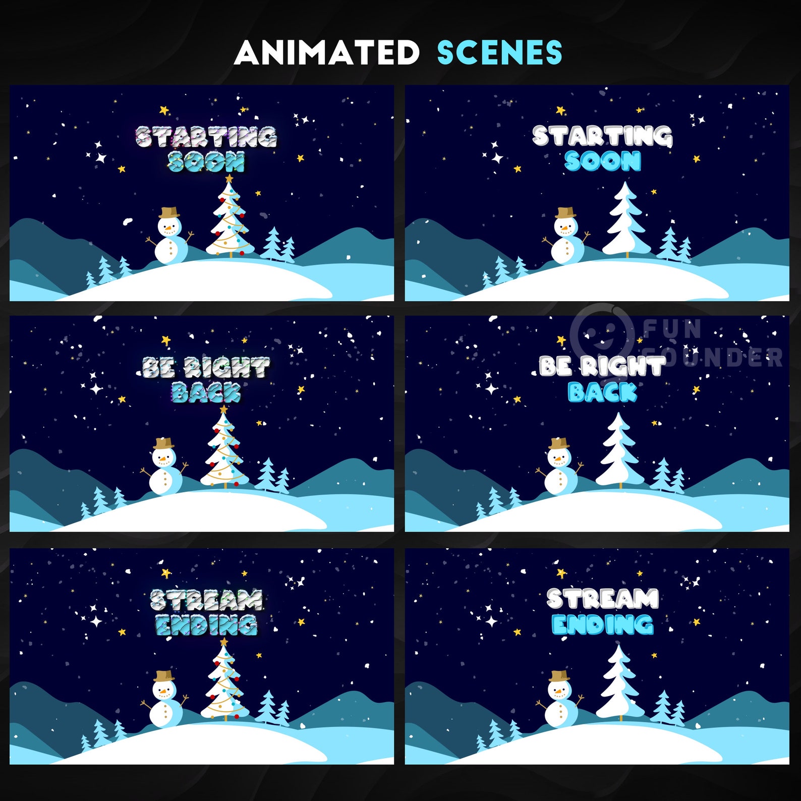 Christmas & Winter Stream Overlay Pack XMAS Stream Overlay Pack Winter ...