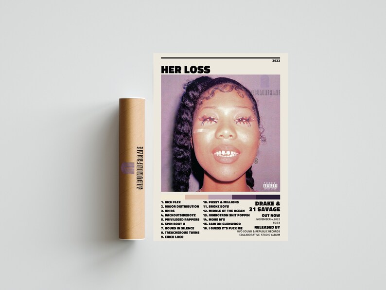 Drake & 21 Savage Her Loss / Album Cover Poster / - Etsy México