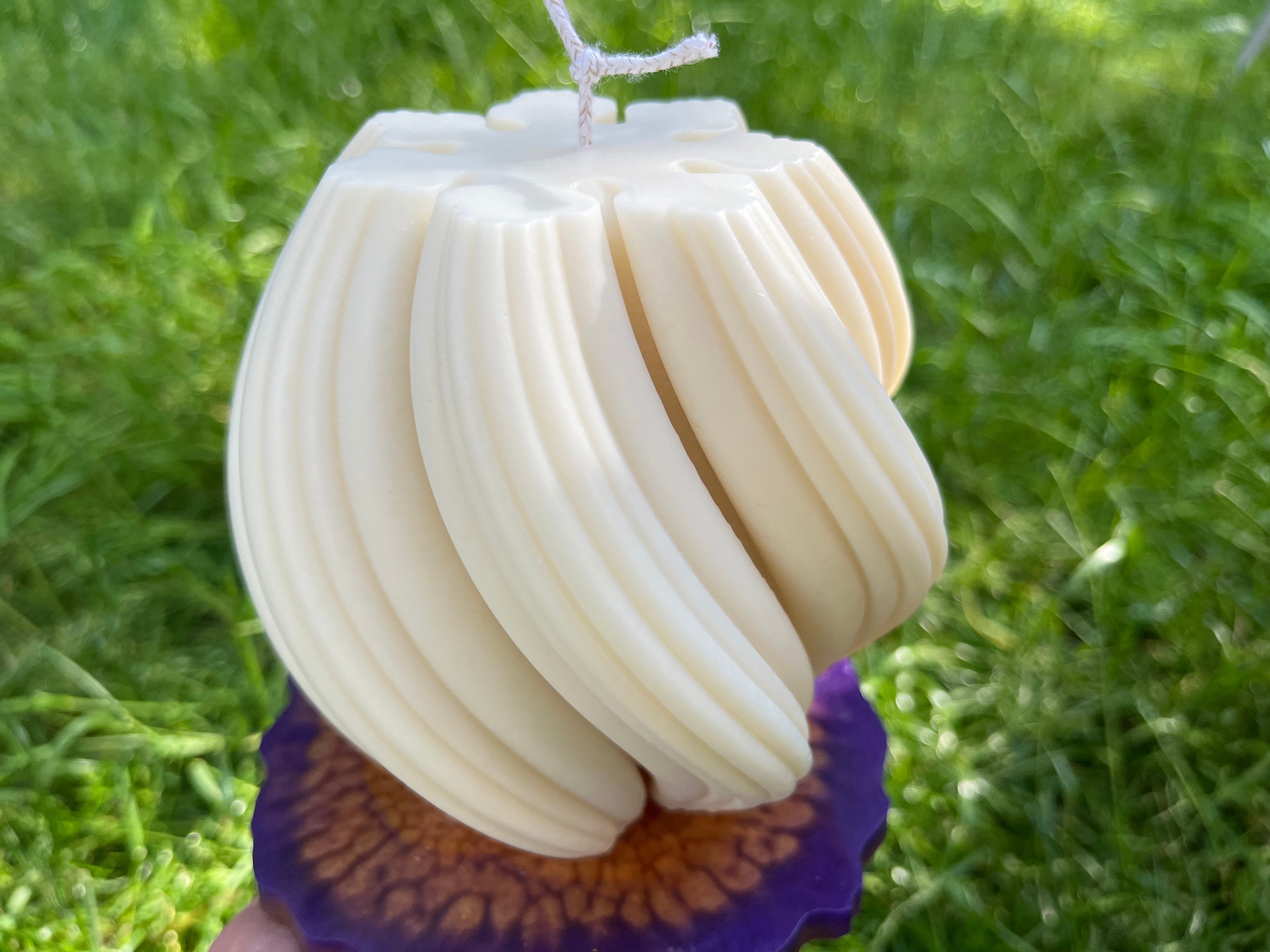 Set Swirl Candles Decorative Candles Home Décor Pillar - Etsy UK