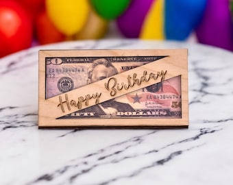 Happy Birthday Money Card Holder - Etsy