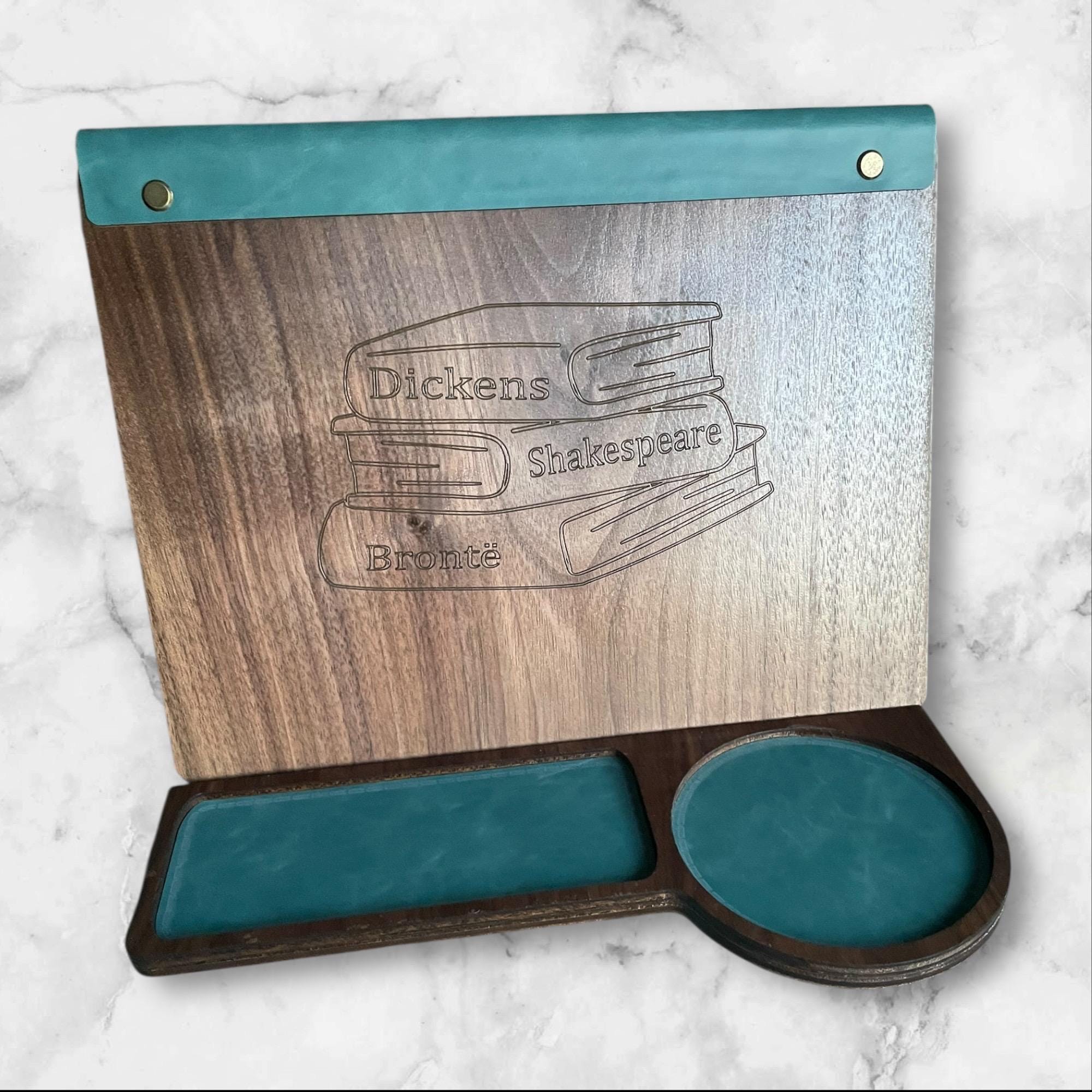 Walnut Wood Laser Engraved Book Stand - Etsy