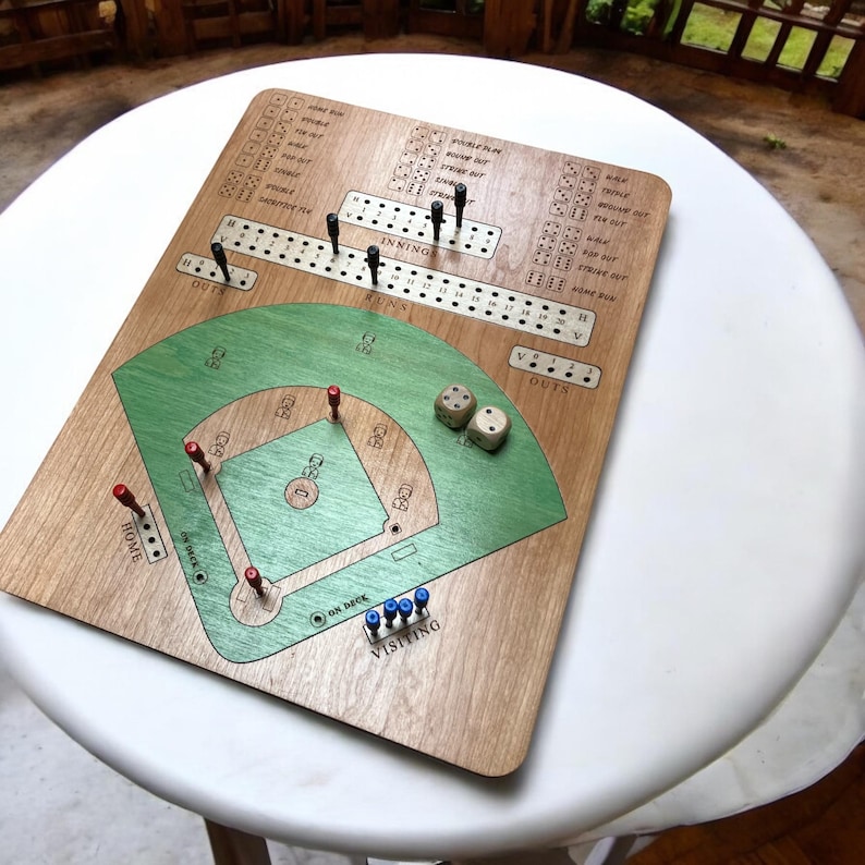 Laser-cut Baseball Board Game: Family Game Night Fun - Etsy