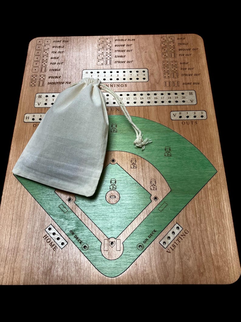 Laser-cut Baseball Board Game: Family Game Night Fun - Etsy
