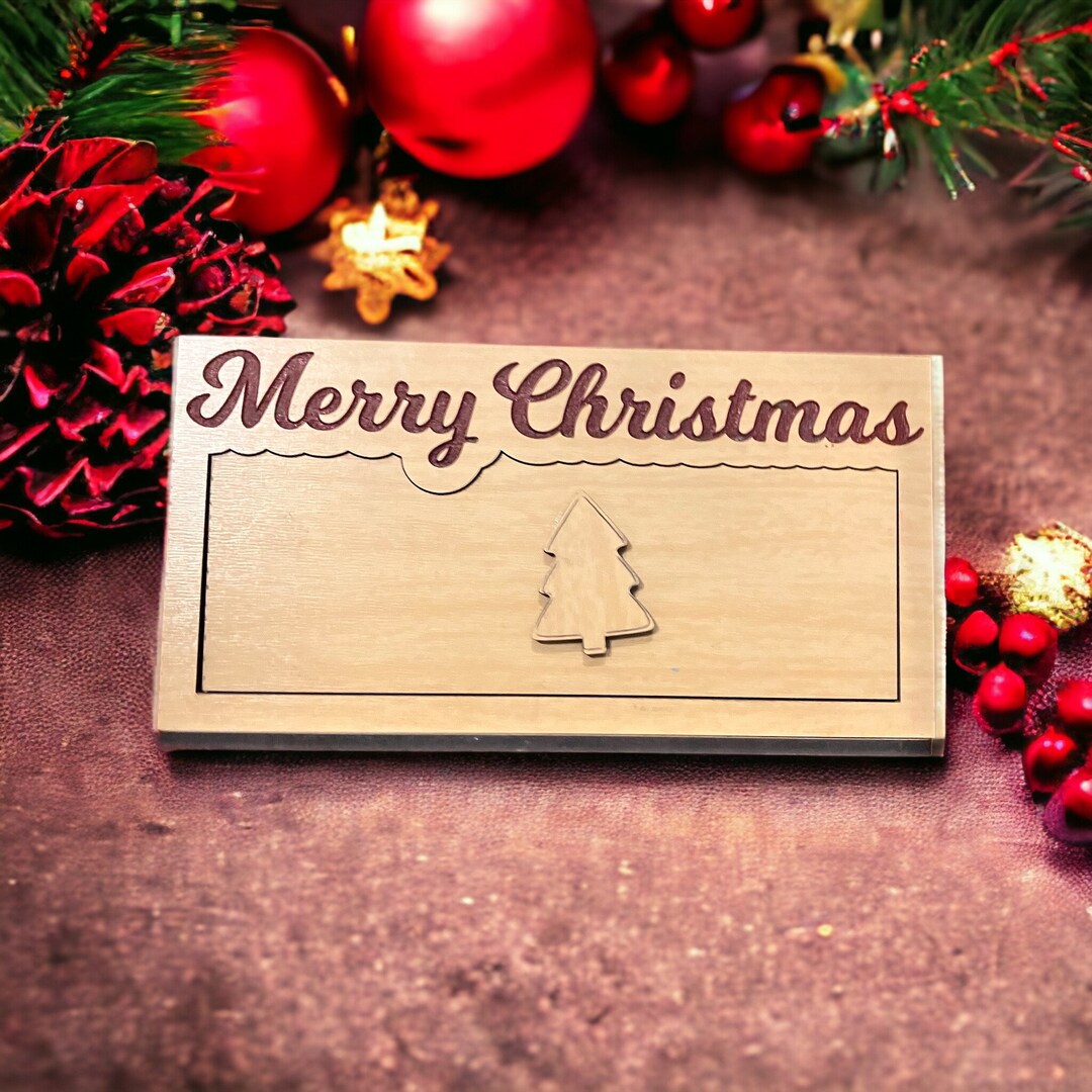 Merry Christmas Money Holder With Cover, Money Gift Idea, Money Holder ...