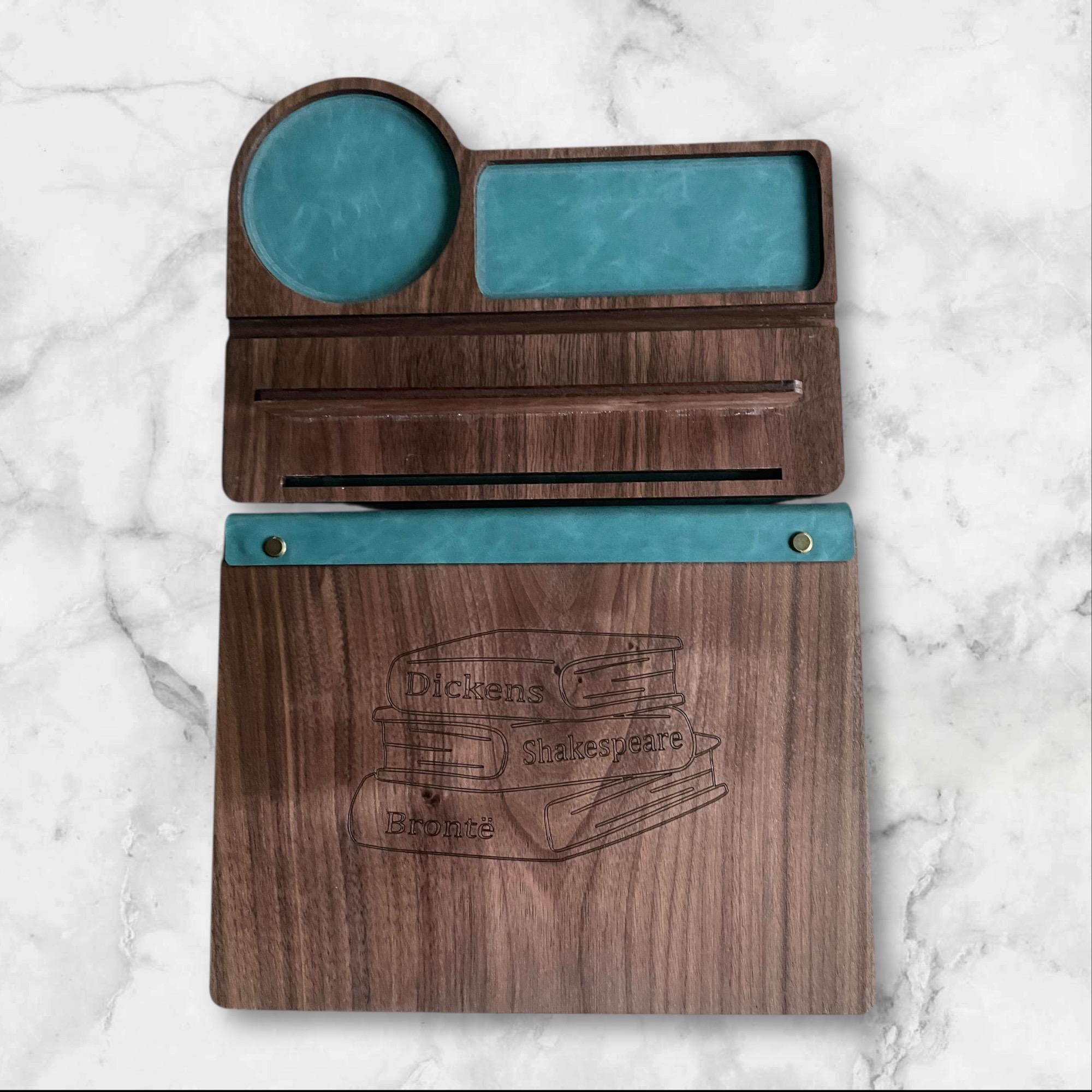 Walnut Wood Laser Engraved Book Stand - Etsy
