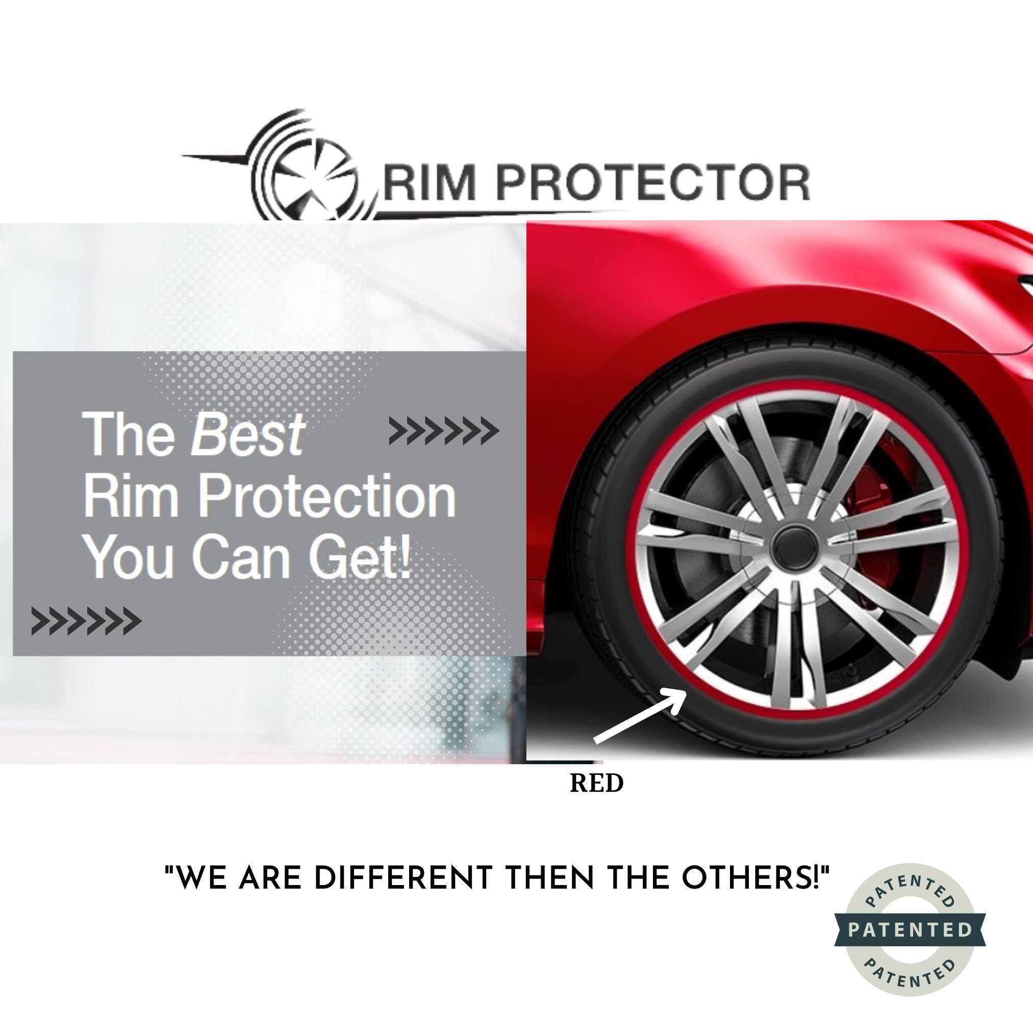 Red Rim Protector Wheel Rim Protector Set Wheels 12 24 Reduce Curb ...