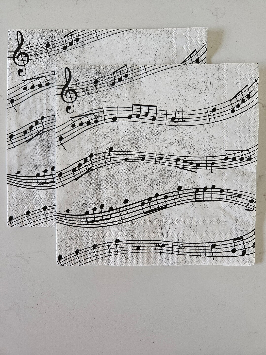 Music Notes COCKTAIL SIZE Paper Napkin for DECOUPAGE - Set of (2 ...