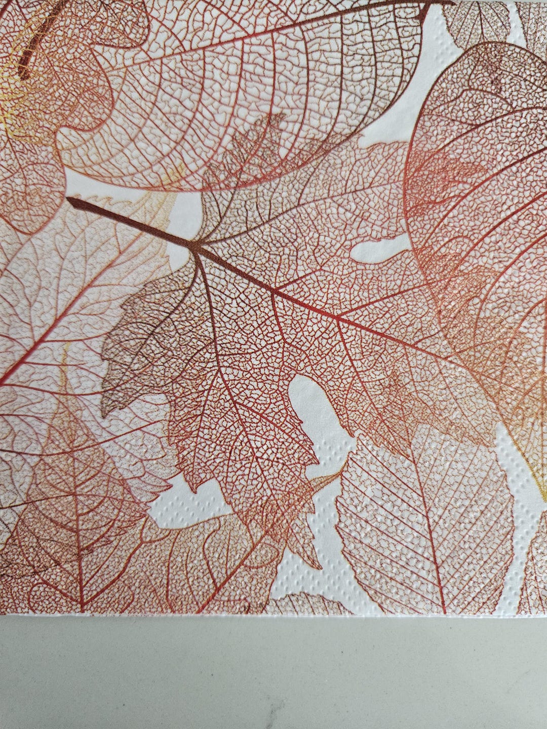 Brown Transparent Leaves DECOUPAGE COCKTAIL Size Napkin - Set of 2 ...